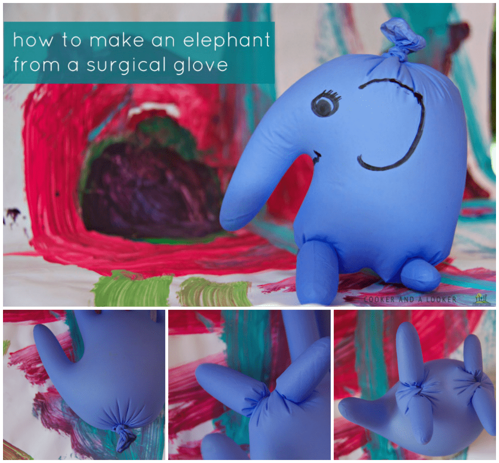 How To Make An Elephant From A Surgical Glove Cooker And A Looker